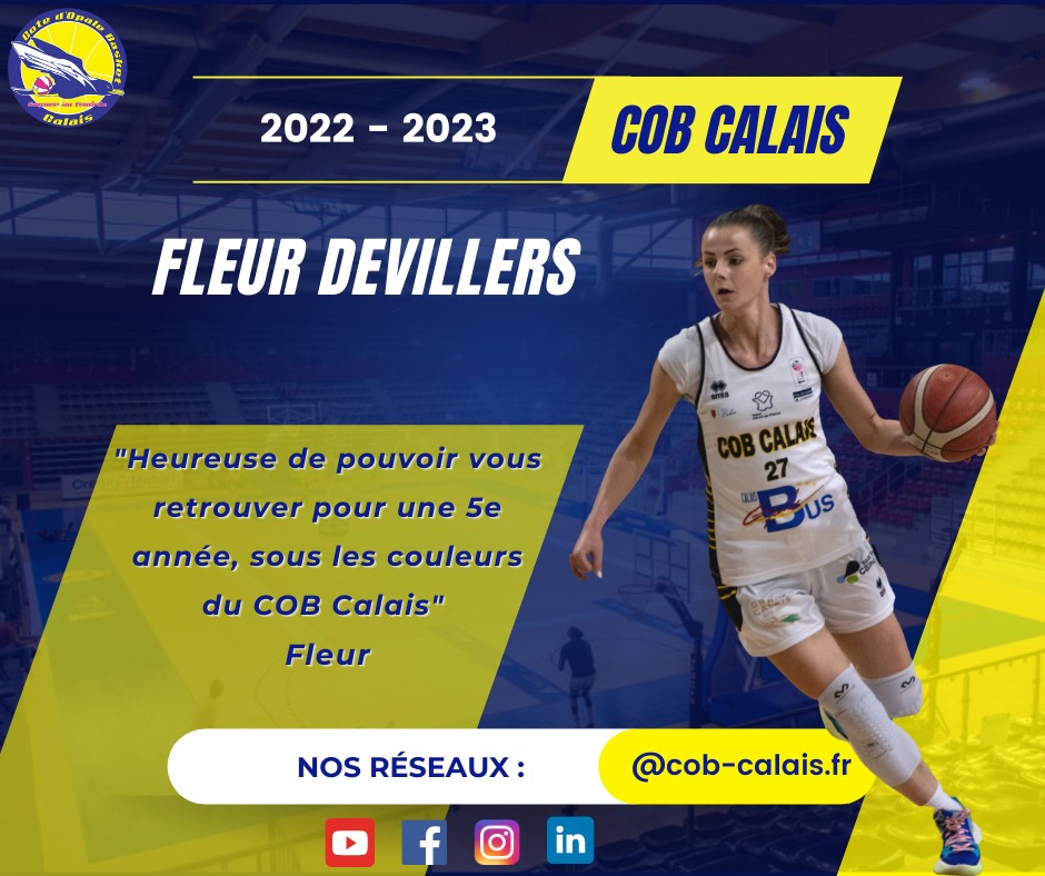🔵 𝗘𝗳𝗳𝗲𝗰𝘁𝗶𝗳 𝟮𝟬𝟮𝟮 - 𝟮𝟬𝟮𝟯 : Fleur Devillers 🟡 - COB CALAIS