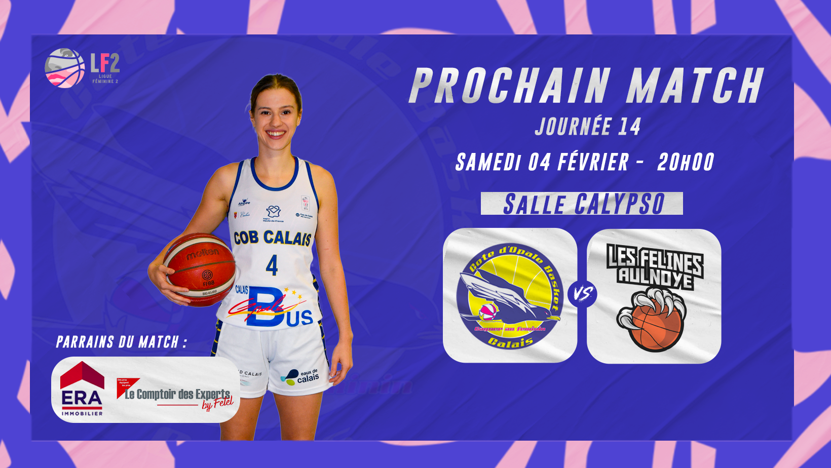 LF2 : Journée 14 : COB Calais VS AS Aulnoye - COB CALAIS