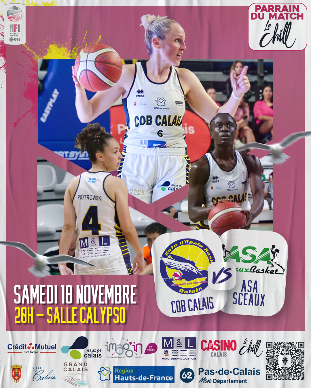 NF1 - Journée 9 - COB Calais VS ASA Sceaux - COB CALAIS